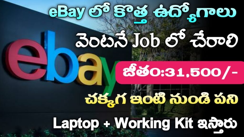eBay లో పర్మనెంట్ ఇంటి నుండి పని | eBay Work From Home Jobs | Latest ...